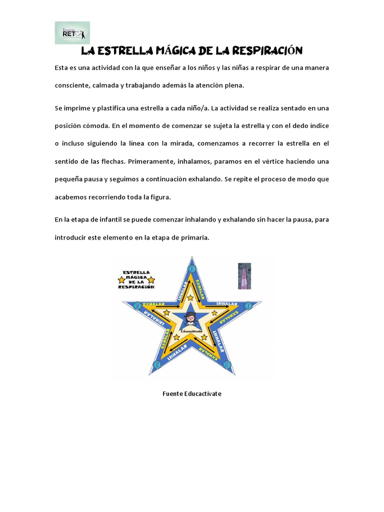Explicación La Estrella Mágica de La Respiración | PDF