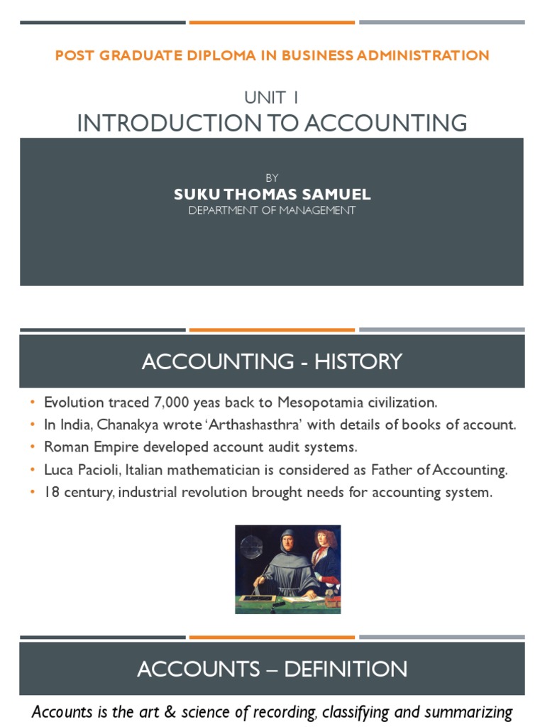 Chapter 1 Introduction To Accounting | PDF | Income Statement | Debits ...
