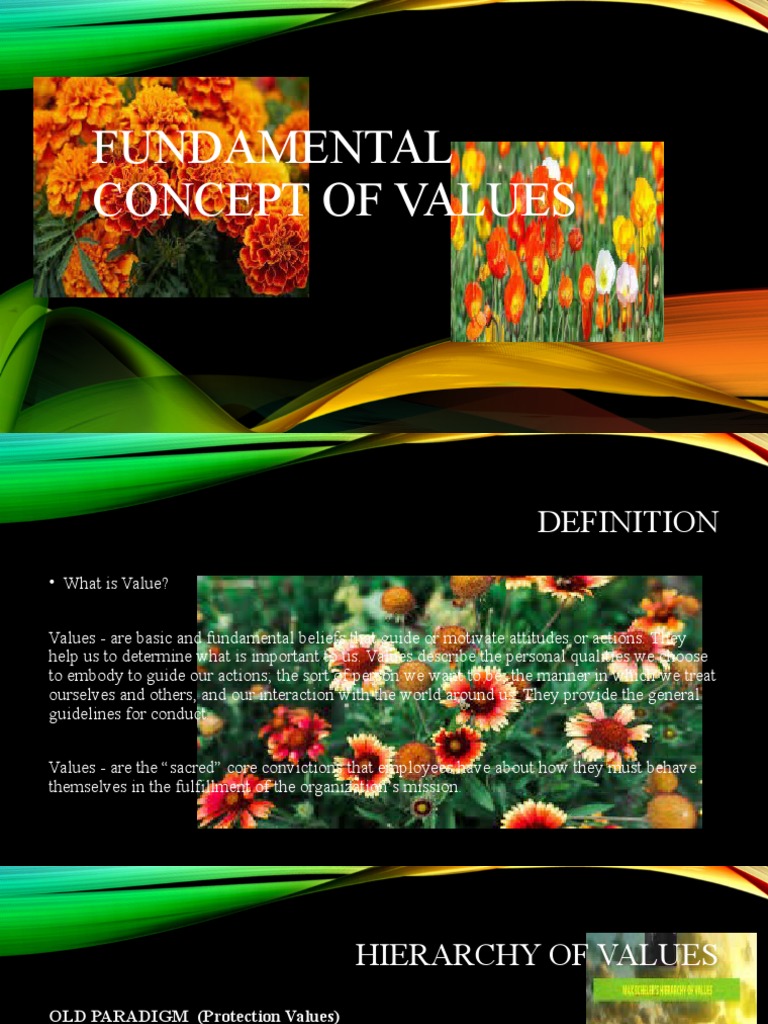 Fundamental Concept of Values | PDF | Value (Ethics) | Social Psychology