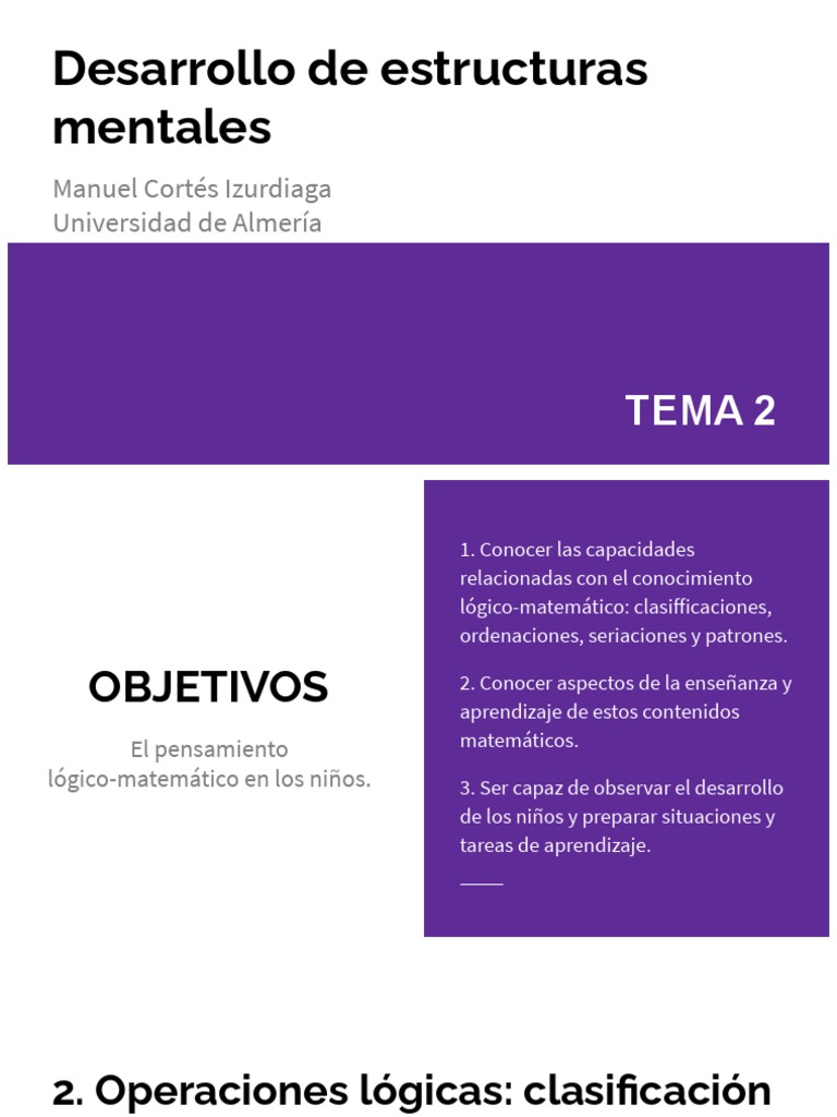 Tema 2. Desarrollo de Estructuras Mentales | PDF | Secuencia | Mente