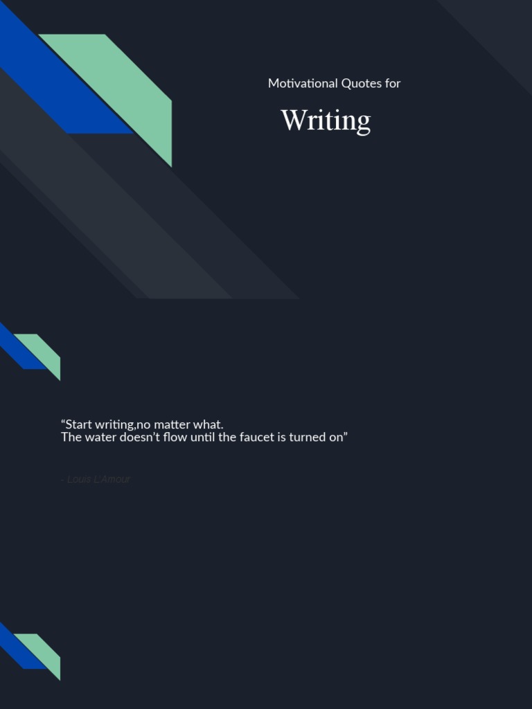 Motivational Quotes for Writers | PDF