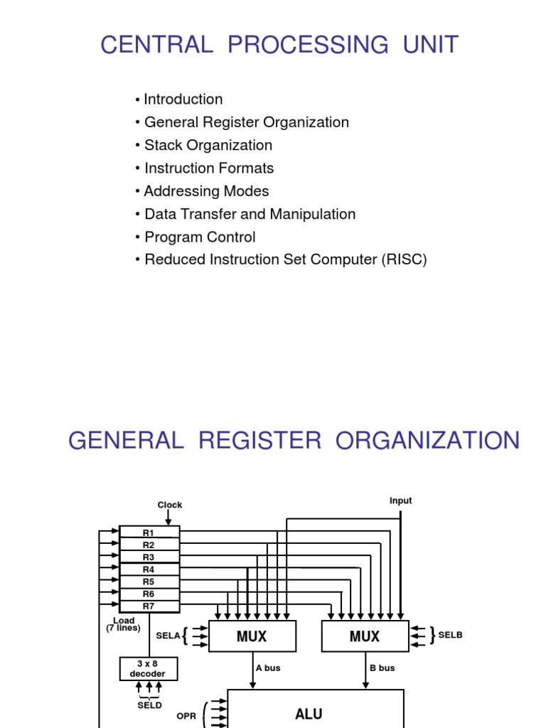 Central Processing Unit | PDF | Input/Output | Digital Electronics