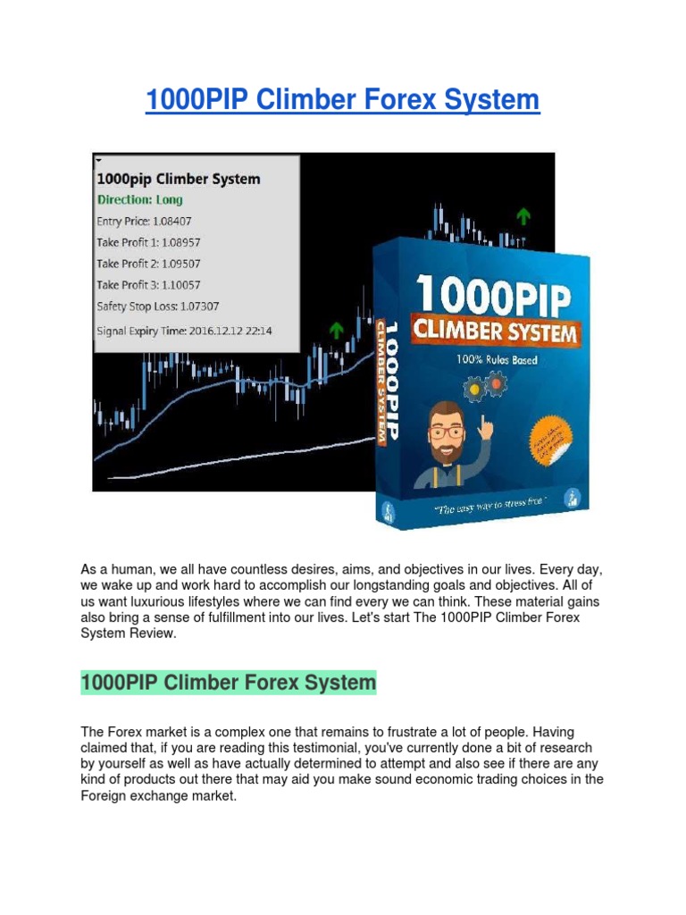 1000PIP Climber Forex System Review | PDF | Business | Finance & Money ...
