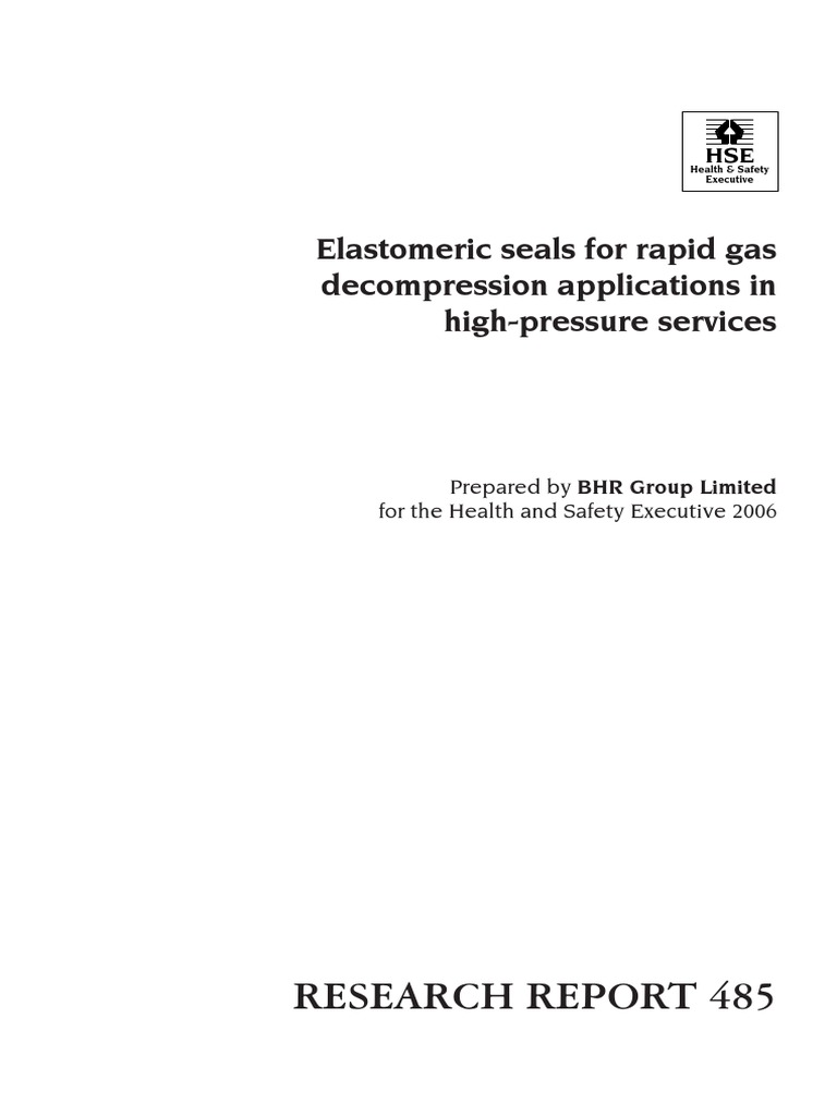 Research Report 485: Elastomeric Seals For Rapid Gas Decompression ...