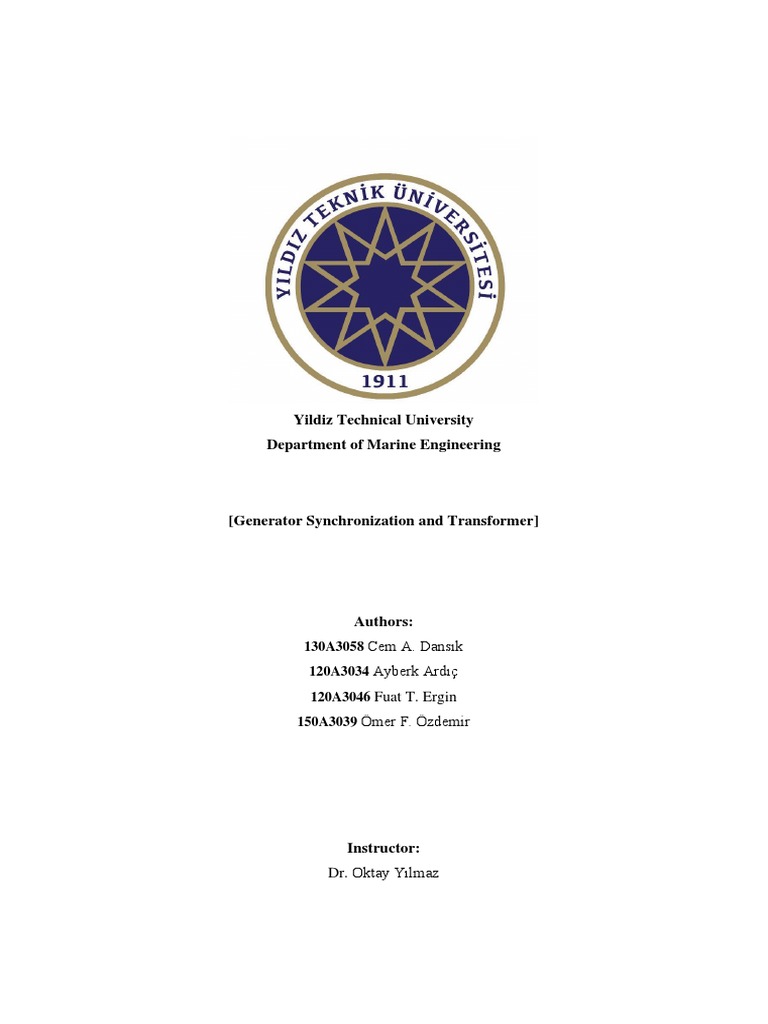Generator Synchronization And Transformer Pdf Inductor Electric Generator