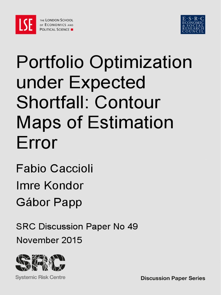 Portfolio Optimization Under Expected Shortfall: Contour Maps of ...