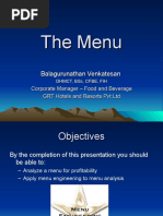 Menu Engineering Worksheet | PDF | Menu | Profit (Economics)