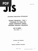 Jis B 0419 | PDF | Engineering Tolerance | Sheet Metal