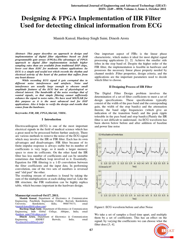 Designing and FPGA Implementation of IIR | PDF | Hardware Description Language | Field ...