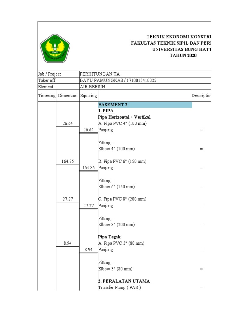 Perhitungan Ta Bayu Fix | PDF