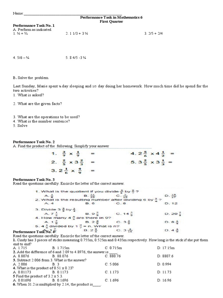 Math Performance | PDF | Teaching Mathematics