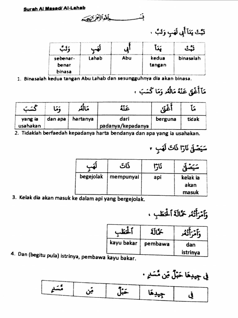 Surah Al Masad | PDF