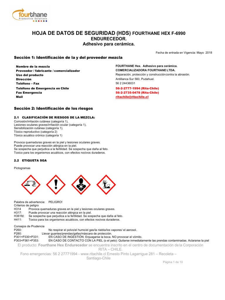 HDS Fourthane F-6990 Endurecedor Hex | PDF | Carbón | Agua