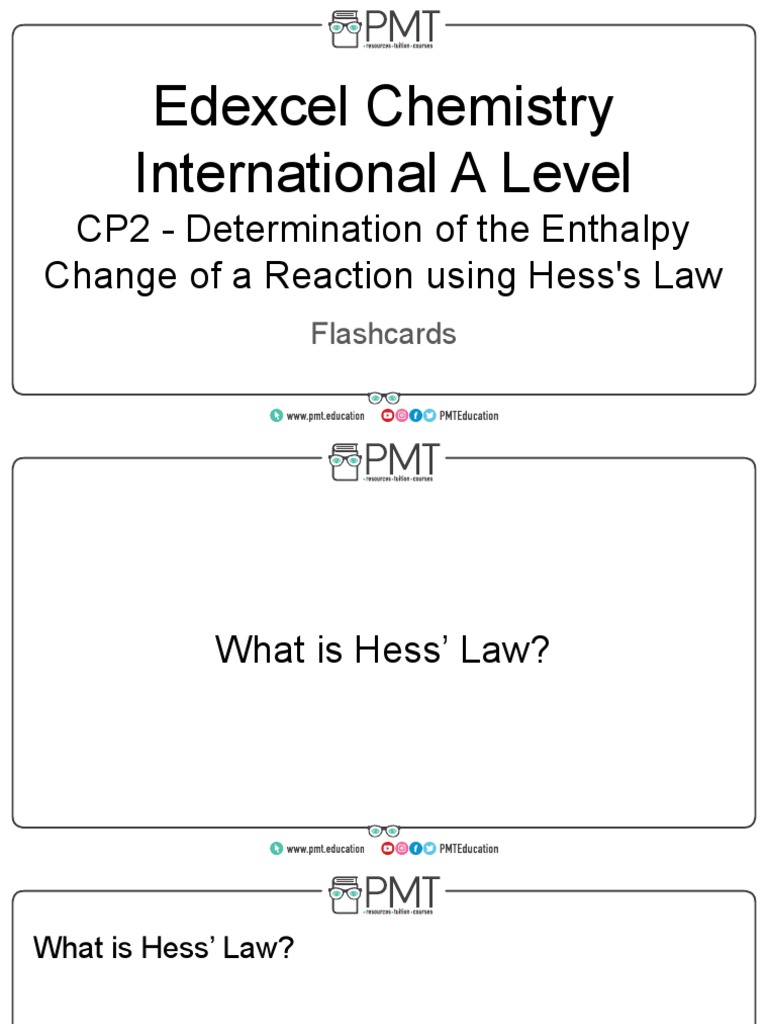 Flashcards - CP2 Determination of The Enthalpy Change of A Reaction ...