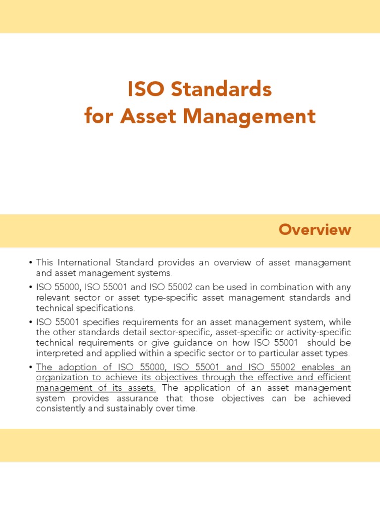 ISO Standards For Asset Management 1609444199 | PDF | Asset Management ...
