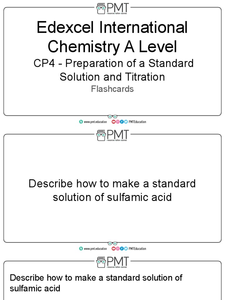 Preparing Standard Solutions in Titration | PDF | Titration | Chemistry