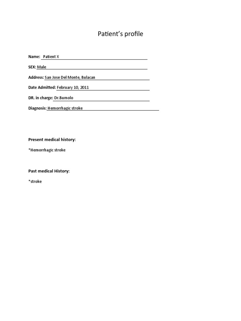 Patient Profile | PDF