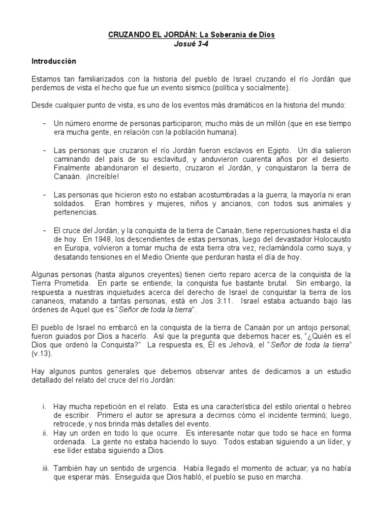 El Paso Del Jordan Josue 3 | PDF | Arca de la Alianza | Joshua
