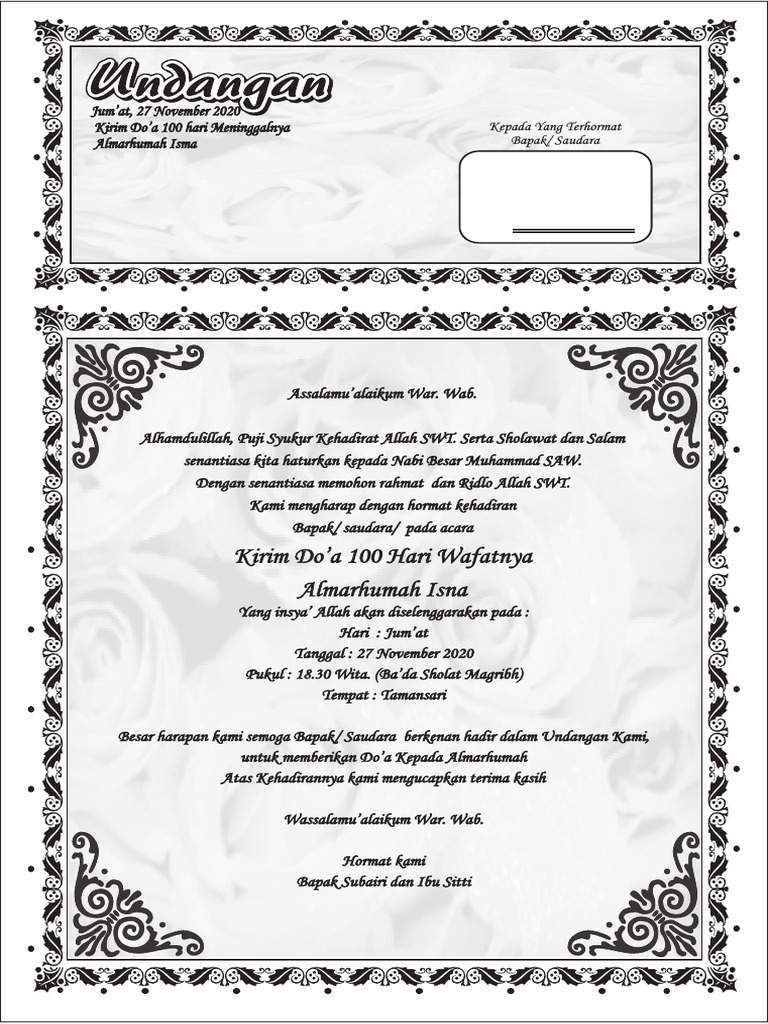 Undangan Maulid Nabi | PDF