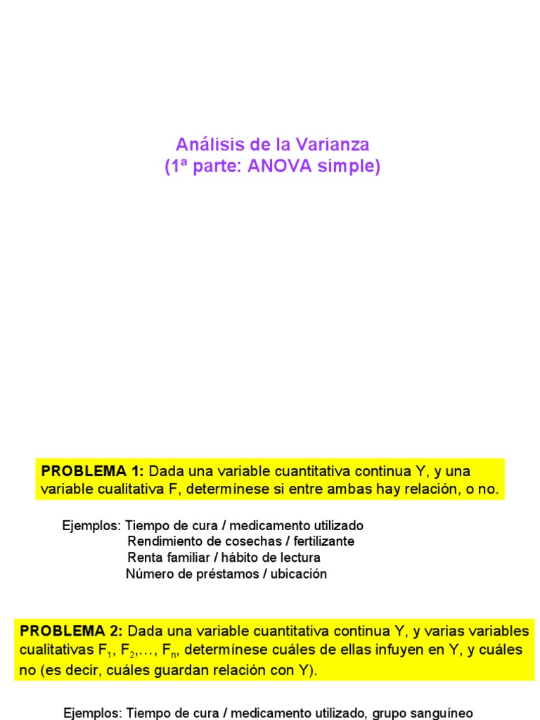 Análisis de La Varianza ANOVA | PDF | Análisis de variación | Metodología