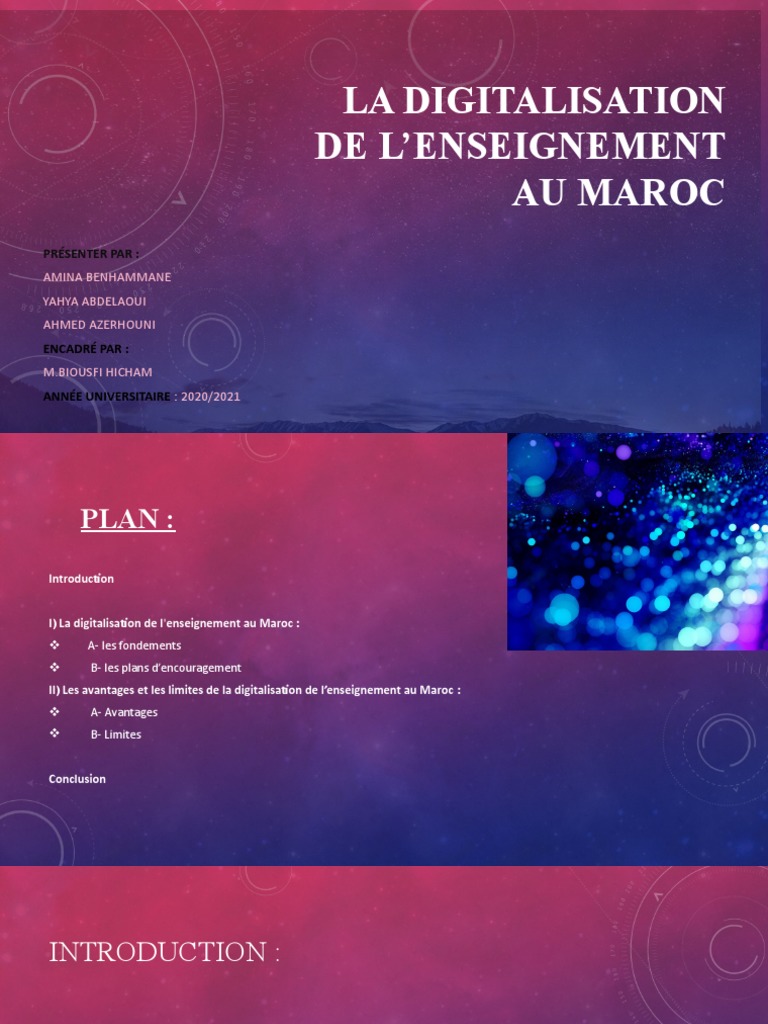 La Digitalisation de L'enseignement Au Maroc | PDF | Maroc | Business