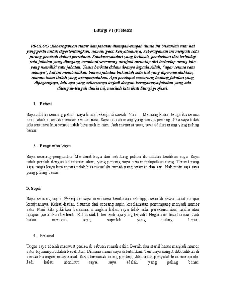 Liturgi Profesi 2 | PDF