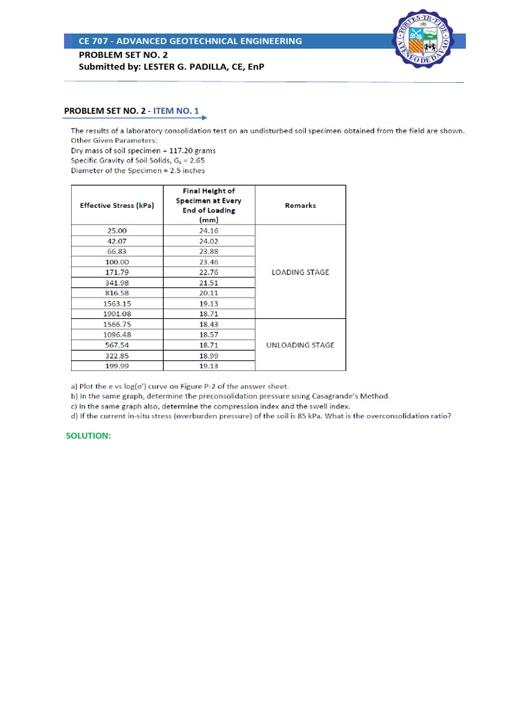 Answers For Problem Set No. 2 | PDF | Civil Engineering | Mechanics