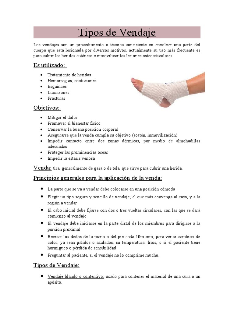 Tipos de Vendaje | PDF