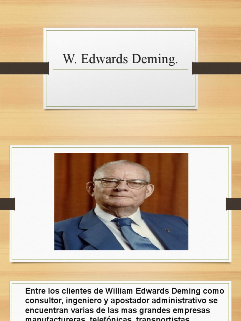 Deming | PDF | Calidad (comercial) | Liderazgo