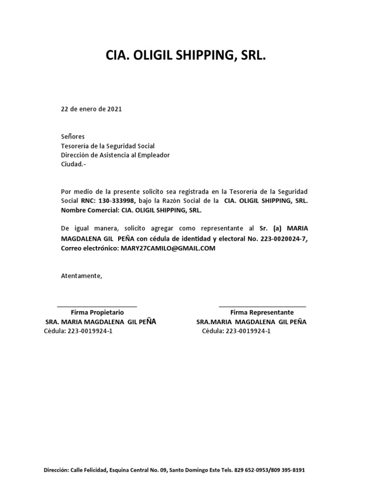 Registro de CIA. OLIGIL en TSS | PDF | Ciencias sociales