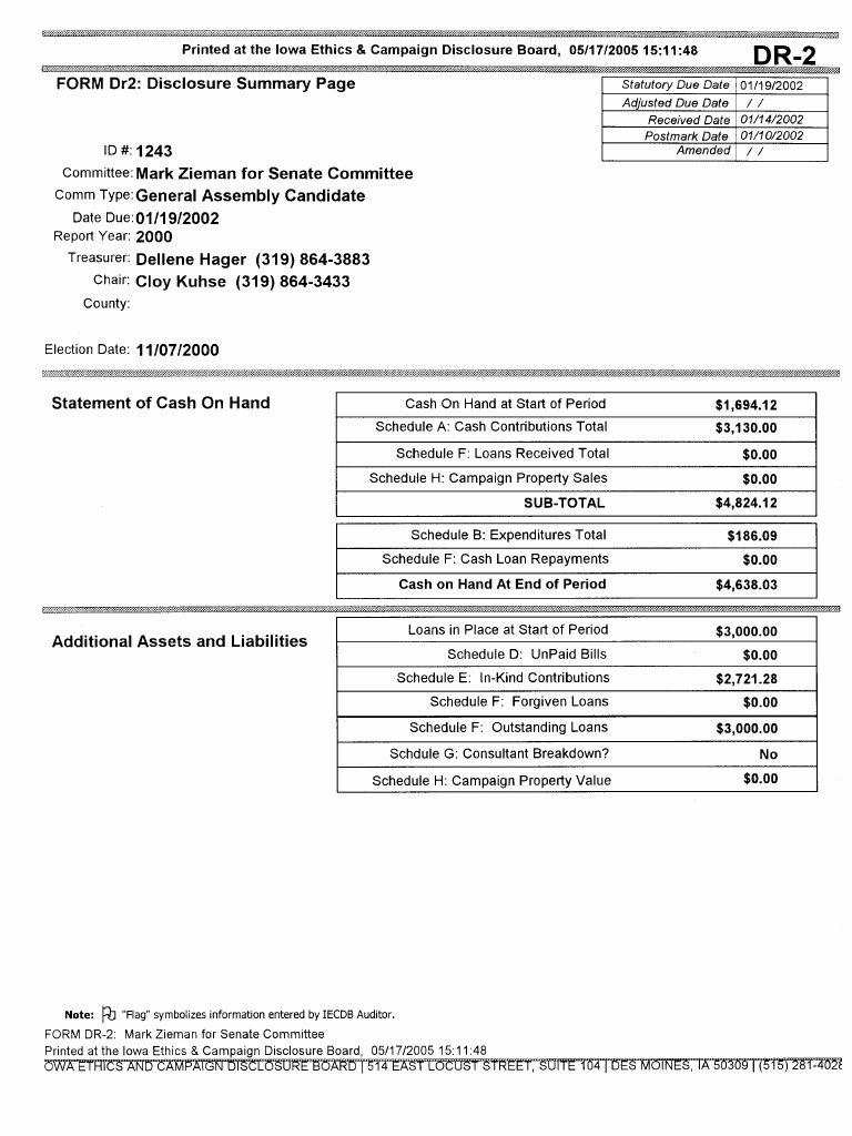 Zieman Mark - 1243 - Scanned | PDF | Political Action Committee | Committee