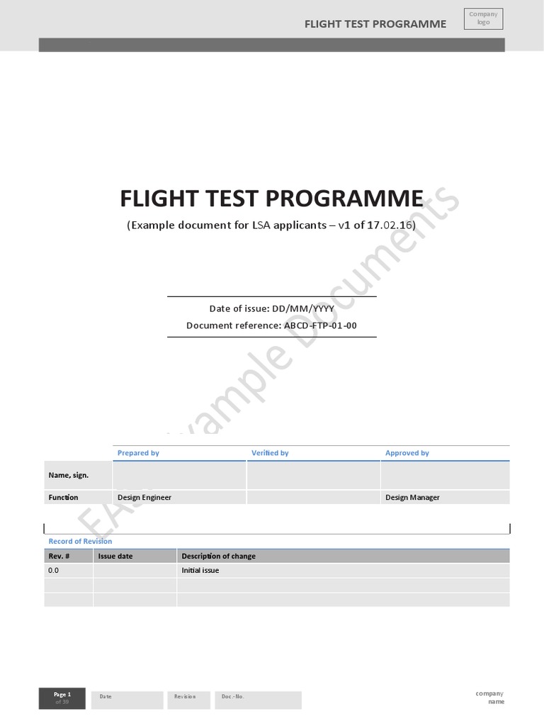 ABCD-FTP-01-00 - Flight Test Programme - 17.02.16 - v1 | PDF | Flight ...