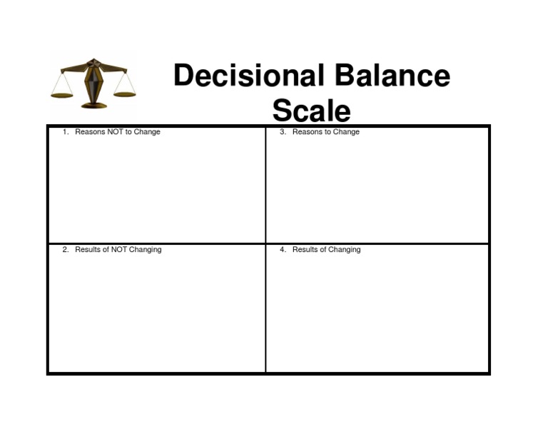 Decisional Balance Scale | PDF