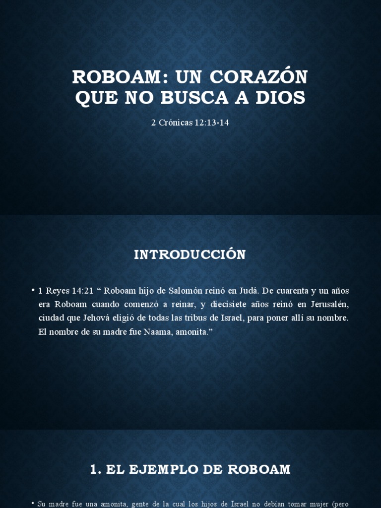 ROBOAM | PDF | Libros de reyes | Solomons