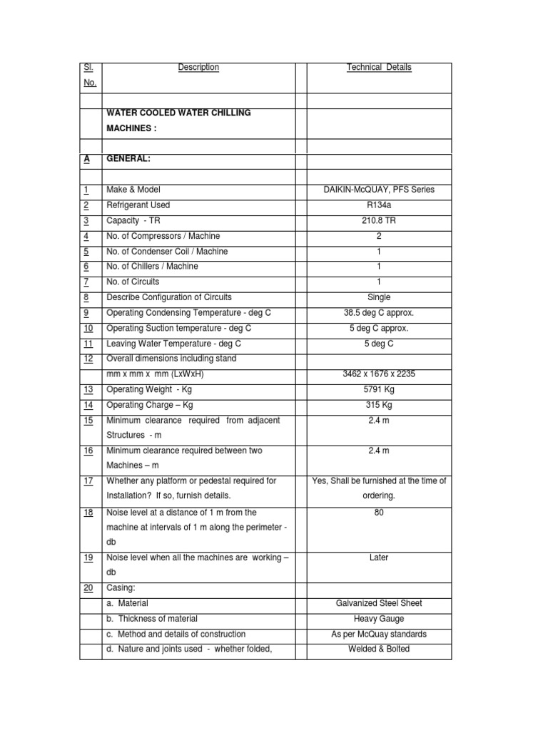 API-2 Chiller - DATA SHEET | PDF | Equipment | Building Engineering