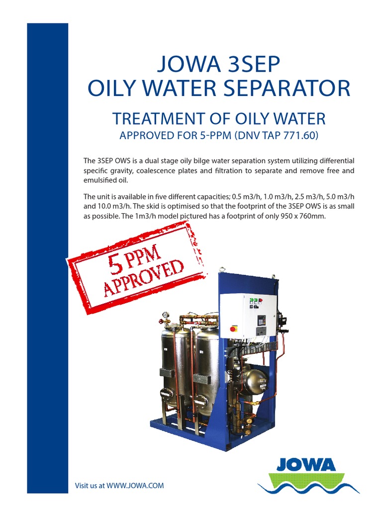 Jowa 3sep Oily Water Separator | PDF | Liquids | Water Supply