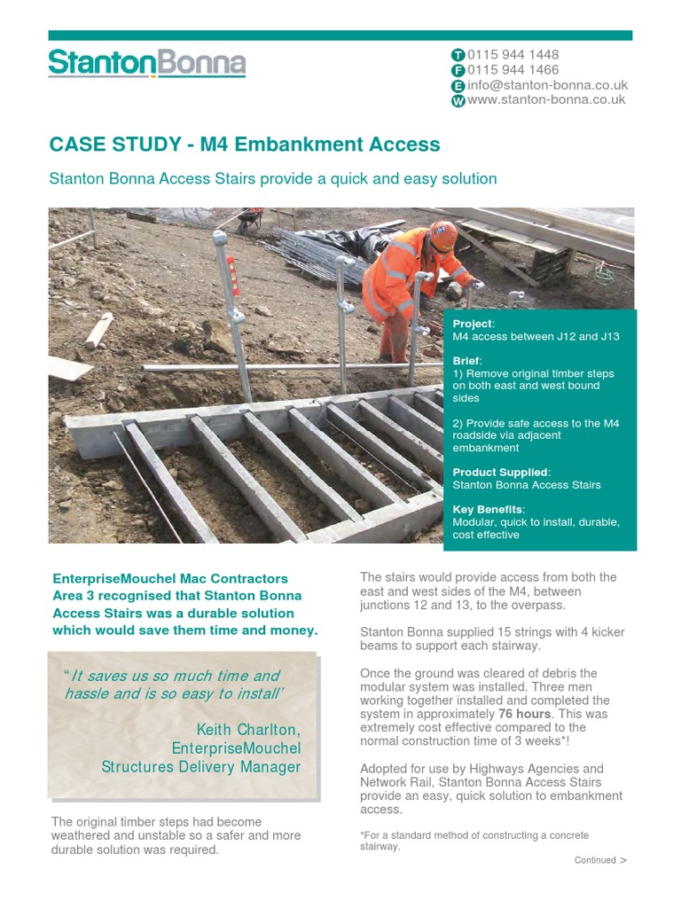 Case Study Access Stairs M4 Updated | PDF | Stairs | Civil Engineering