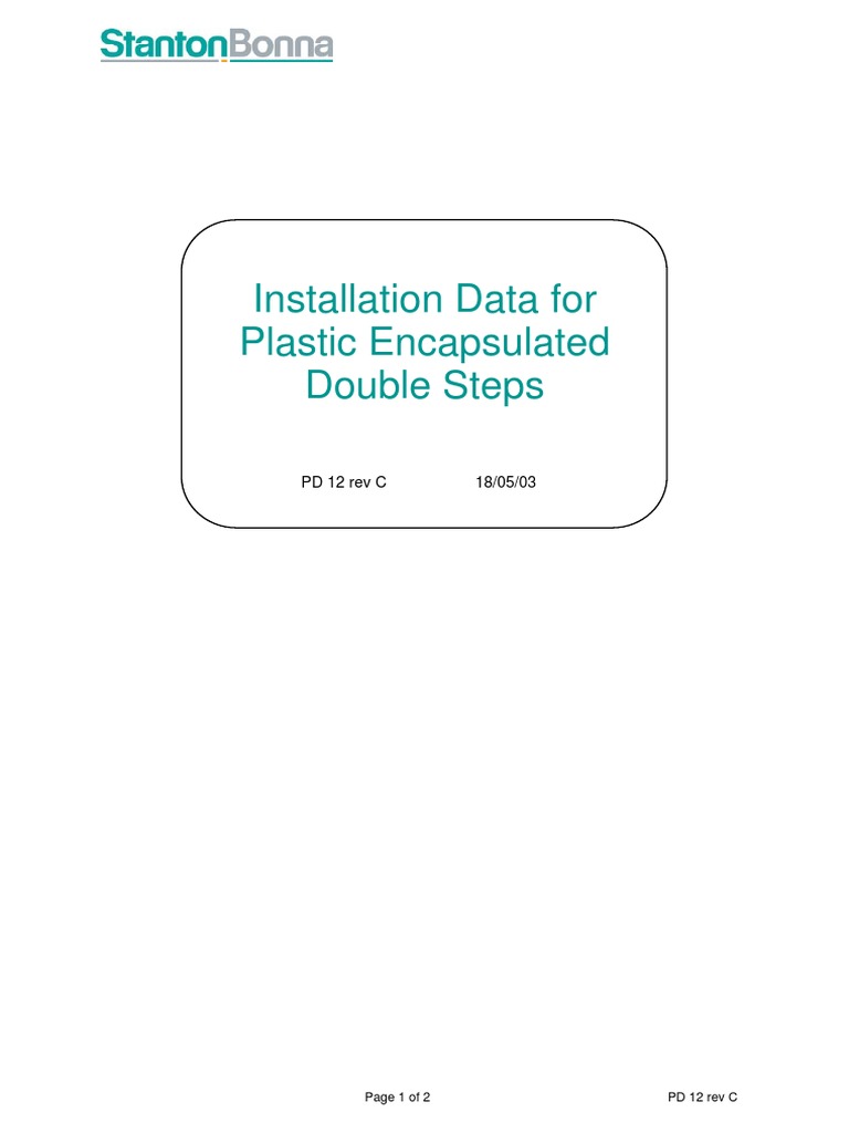 PD 12 C Installation Data For Plastic Encapsulated Steps - Pdf ...