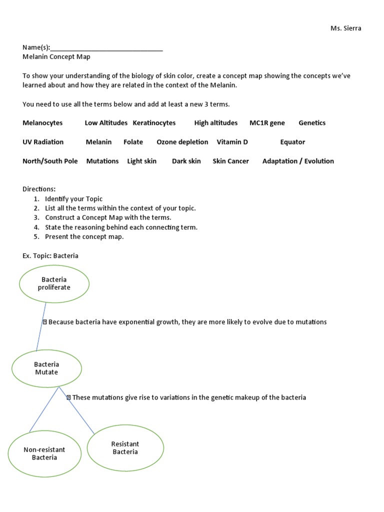 Integumentary System Concept Map Topics | PDF