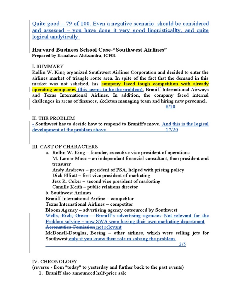 Southwest Case | PDF | Southwest Airlines | Airlines