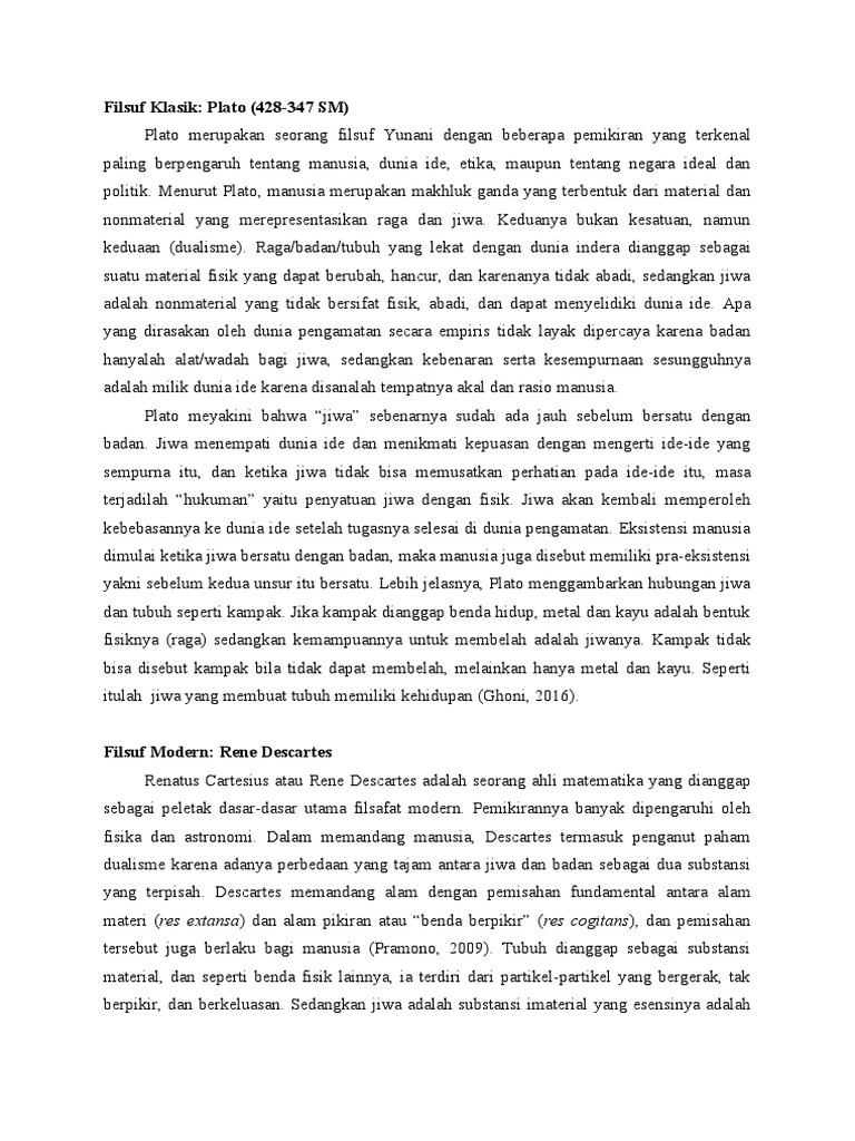 Filsafat Klasik, Modern, Kontemporer | PDF