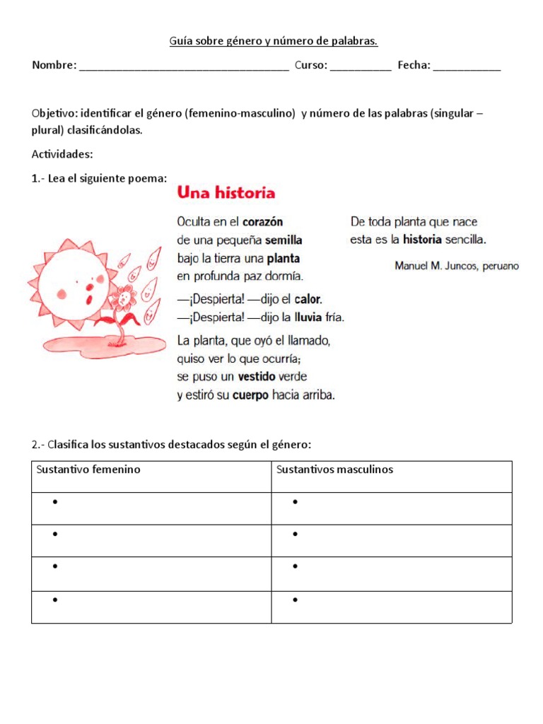 Guía Sobre Género y Número de Palabras | PDF | Ficción general