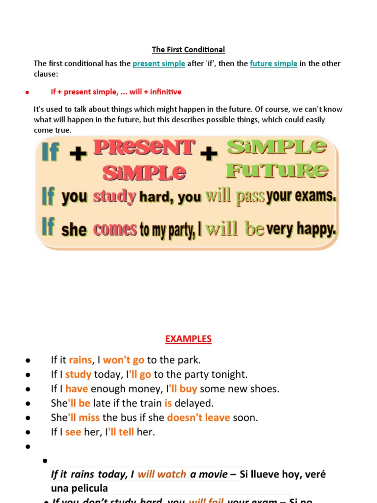 The First Conditional and Second Conditionals GUIDE | PDF | Nature
