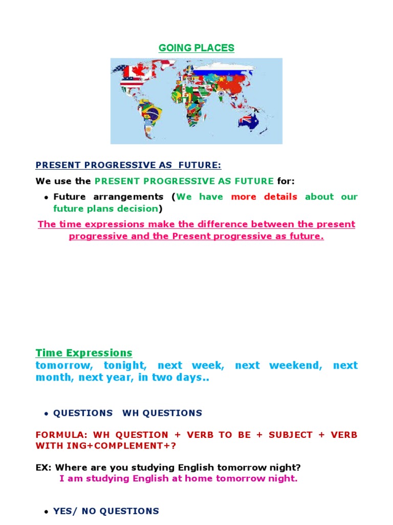 GOING PLACES Future Tenses GUIDE LEVEL 2B107 | PDF | English Language ...