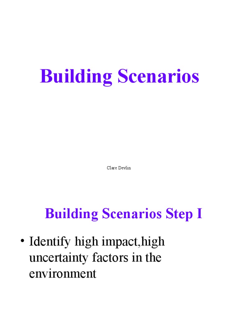 Building Scenarios: Clare Devlin | PDF | Science & Mathematics