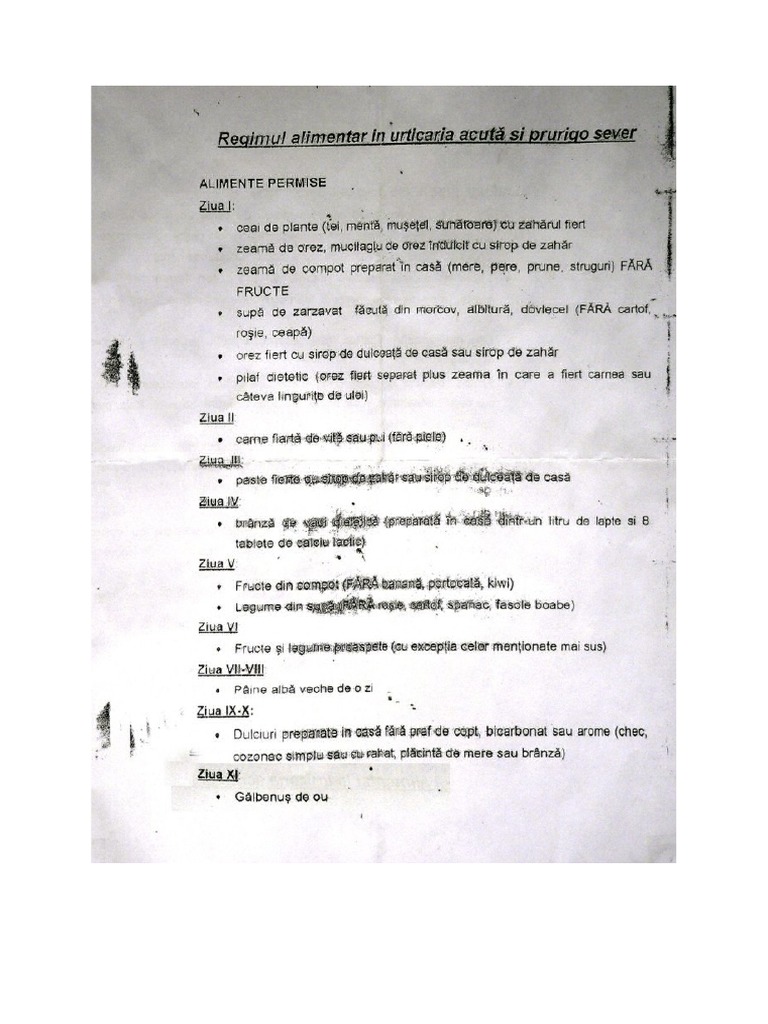 Regim Alergodermie | PDF