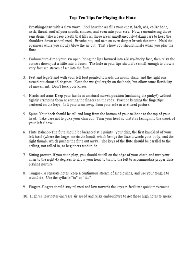 Basic Flute Techniques | PDF | Language Arts & Discipline