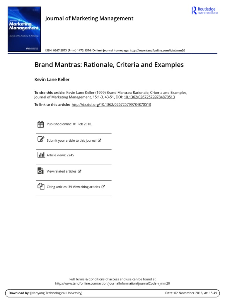 Brand Mantras Rationale Criteria and Examples | PDF | Brand | Brand ...