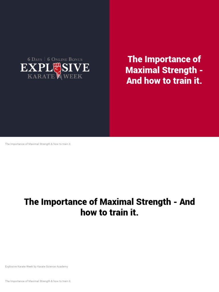 The Importance of Maximal Strength - and How To Train It by Karate ...