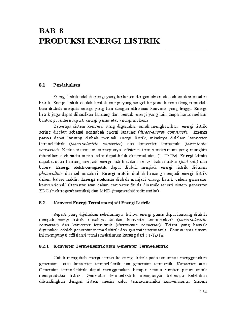 Konversi Energi Termis ke Listrik | PDF